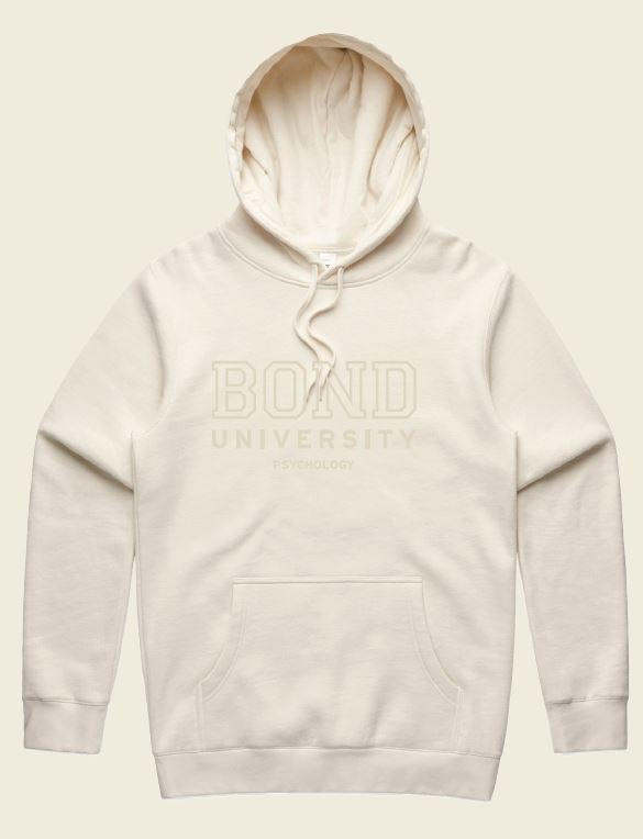 Psychology Ecru Embroidered Hoodie | Bond University Merchandise Store